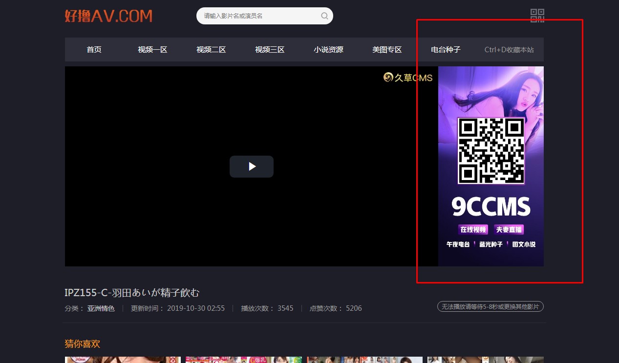 如何修改播放页二维码?-教程分享-久草CMS官方论坛--bbs.9ccms.app